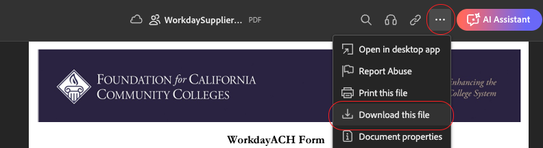 Workday ACH Form – Program Pathways Mapper